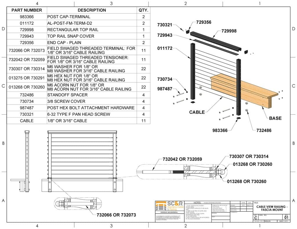 Aluminum Post and Rail Assembly Instructions