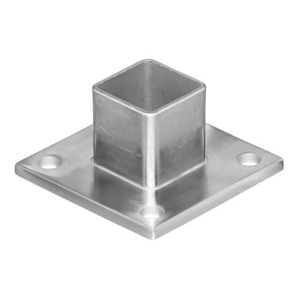 Square Long Neck Floor Flange for Stainless Steel Deck Rail
