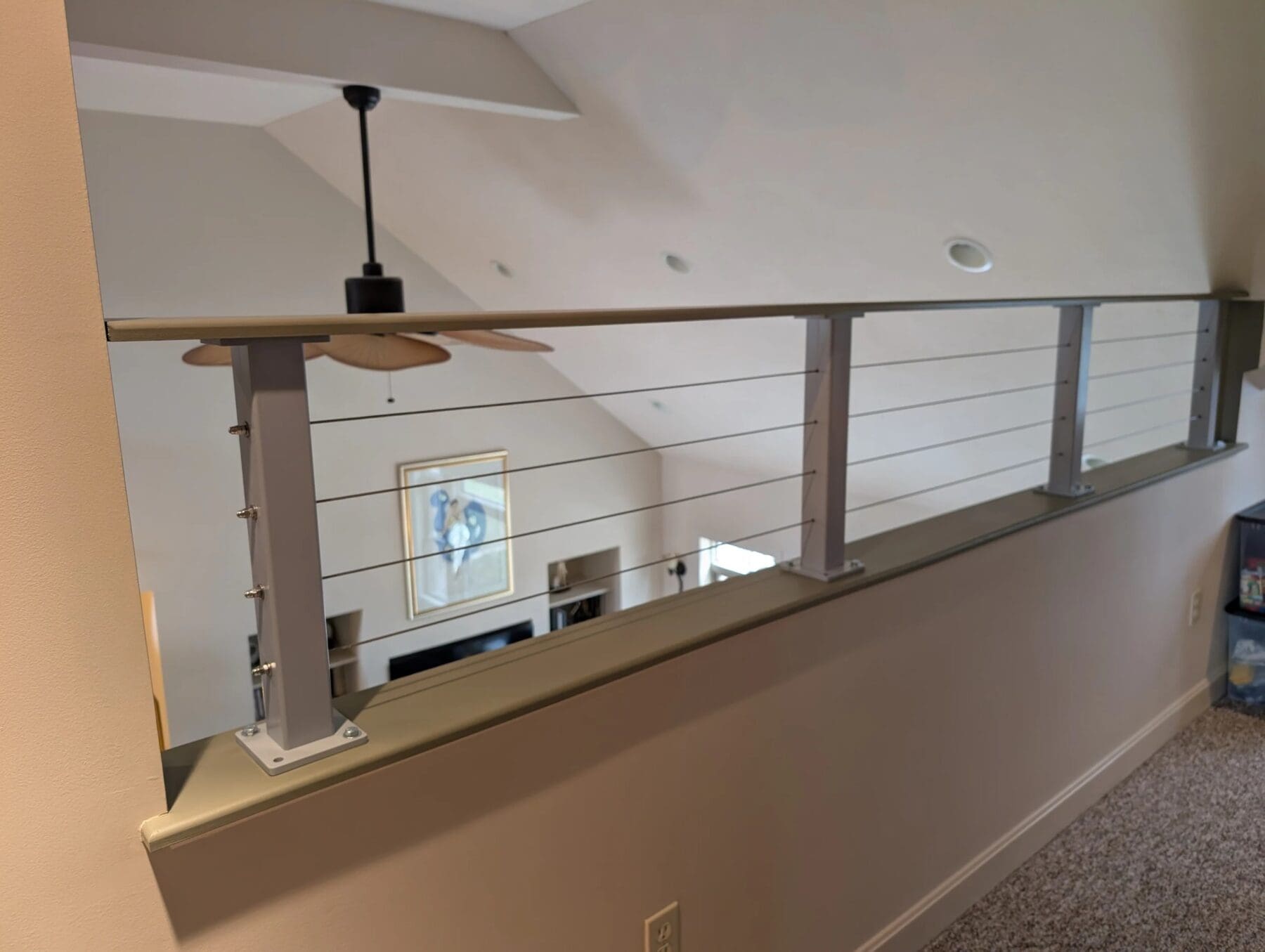Custom Loft Railing with Precision Laser-Cut Aluminum Posts and ...